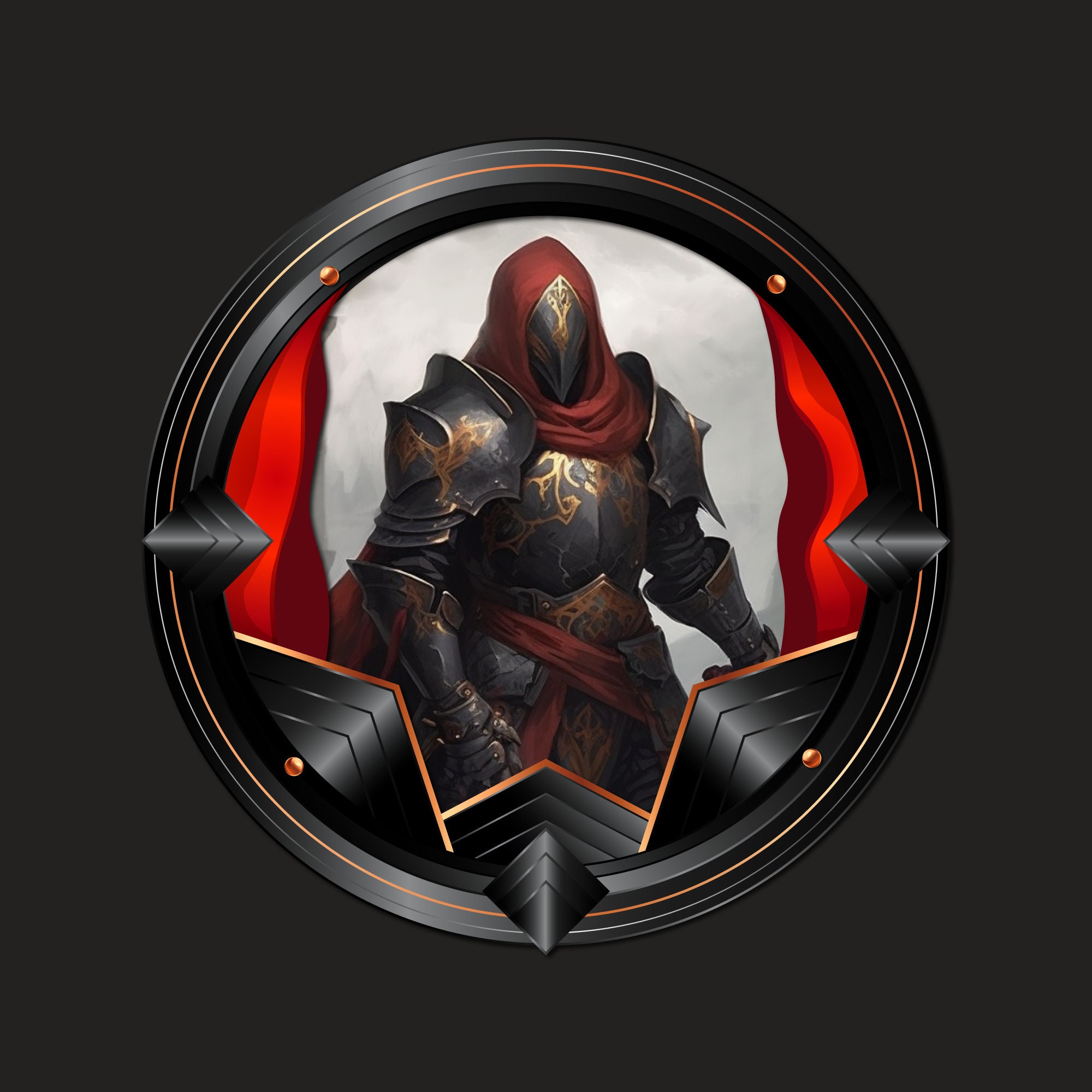Black Armor Token Border, Frame for Digital Tokens. Use Them on Your ...
