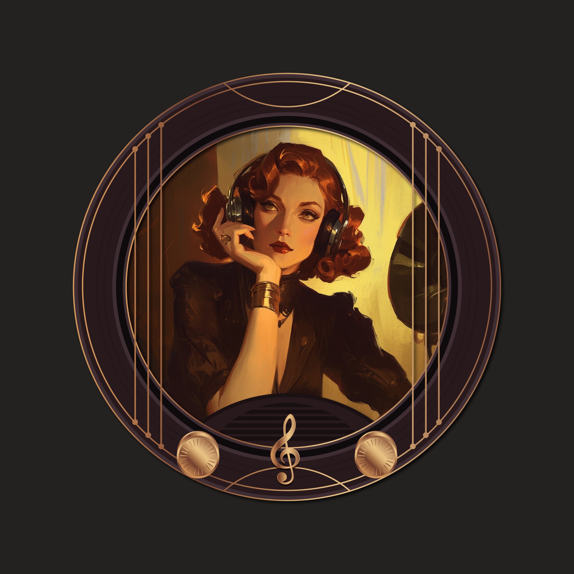 Retro Radio, Frame for Digital Tokens. Use Them on Your Favorite VTT ...
