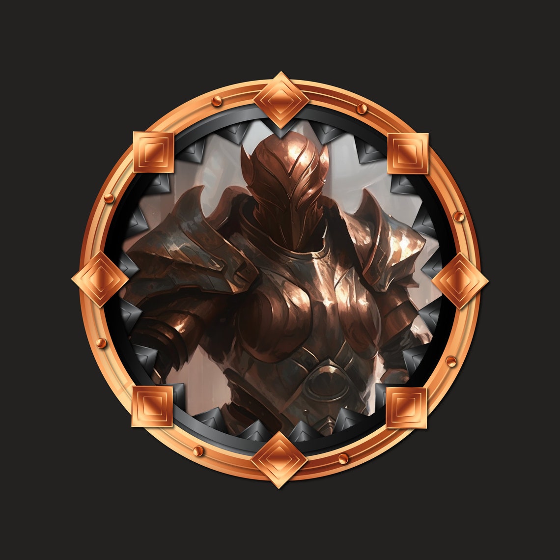 Copper Spike Token Border Frame for Digital Tokens. Use Them - Etsy