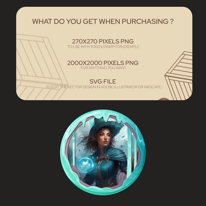 Water Token Border, Frame for Digital Tokens. Use Them on Your Favorite ...