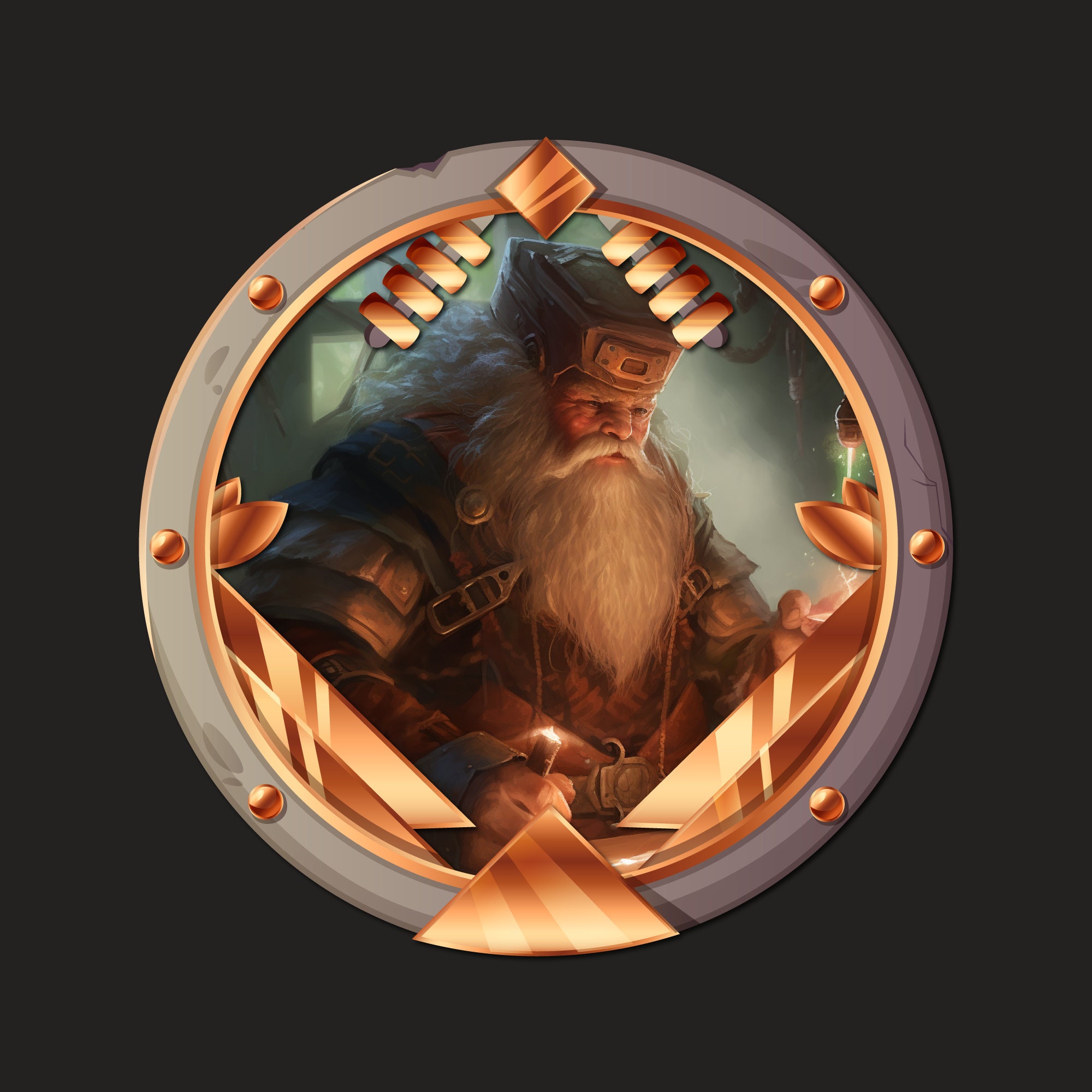 Copper Stone Token Border, Frame for Digital Tokens. Use Them on Your ...