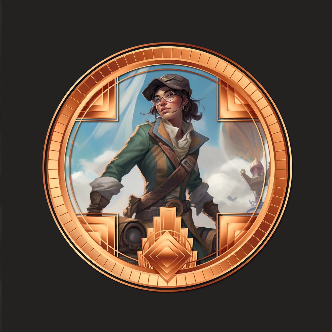 Art Deco Pack Token Border, Frame for Digital Tokens. Use Them on Your ...