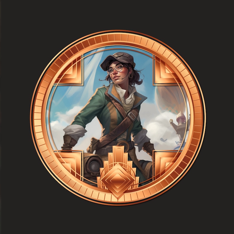Art Deco Pack Token Border, Frame for Digital Tokens. Use Them on Your ...