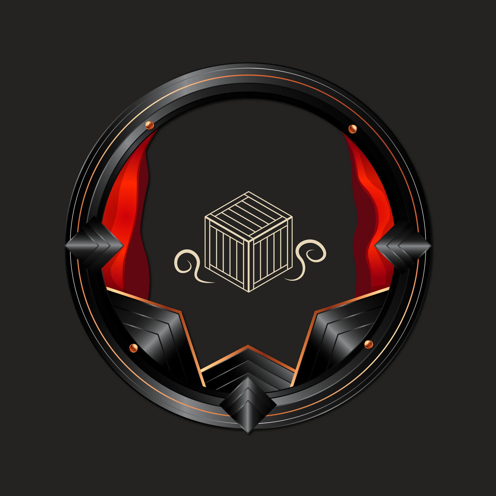 Black Armor Token Border, Frame for Digital Tokens. Use Them on Your ...