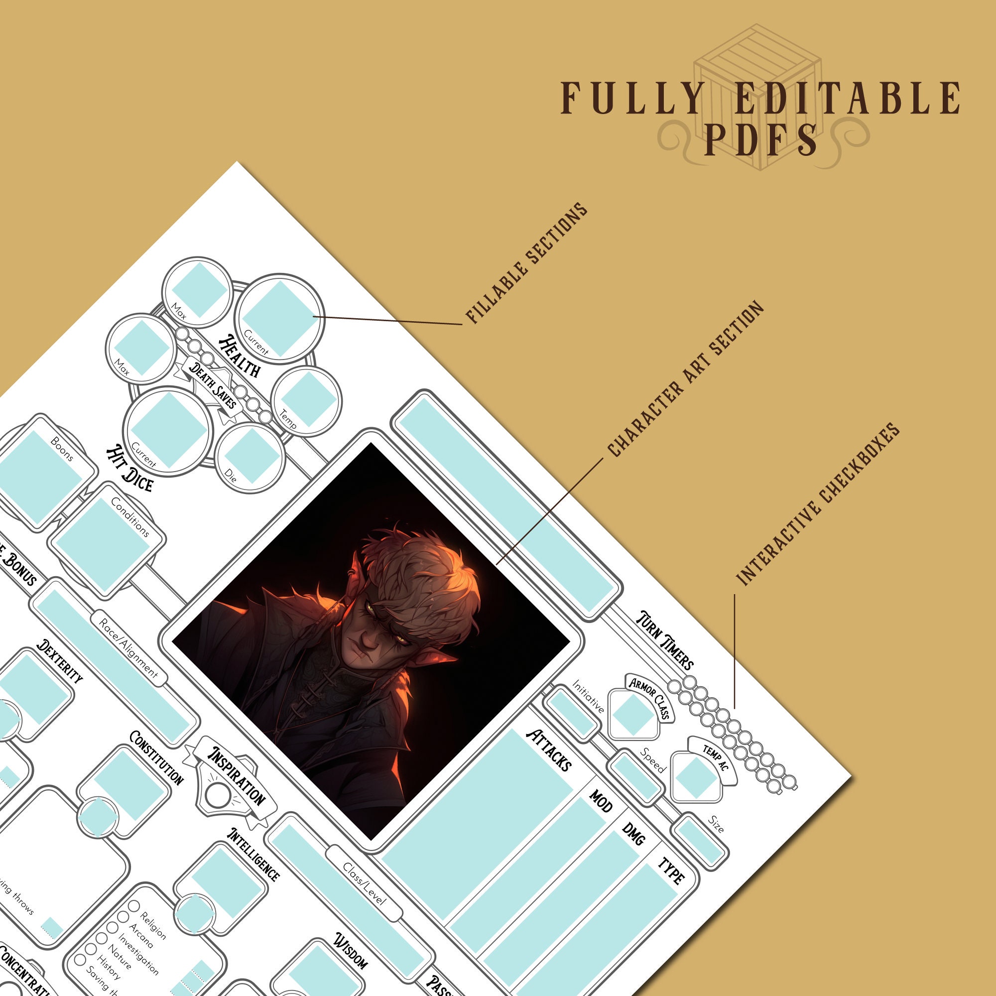 All in One Practical Dnd Editable Character Sheet With Bonus Character ...
