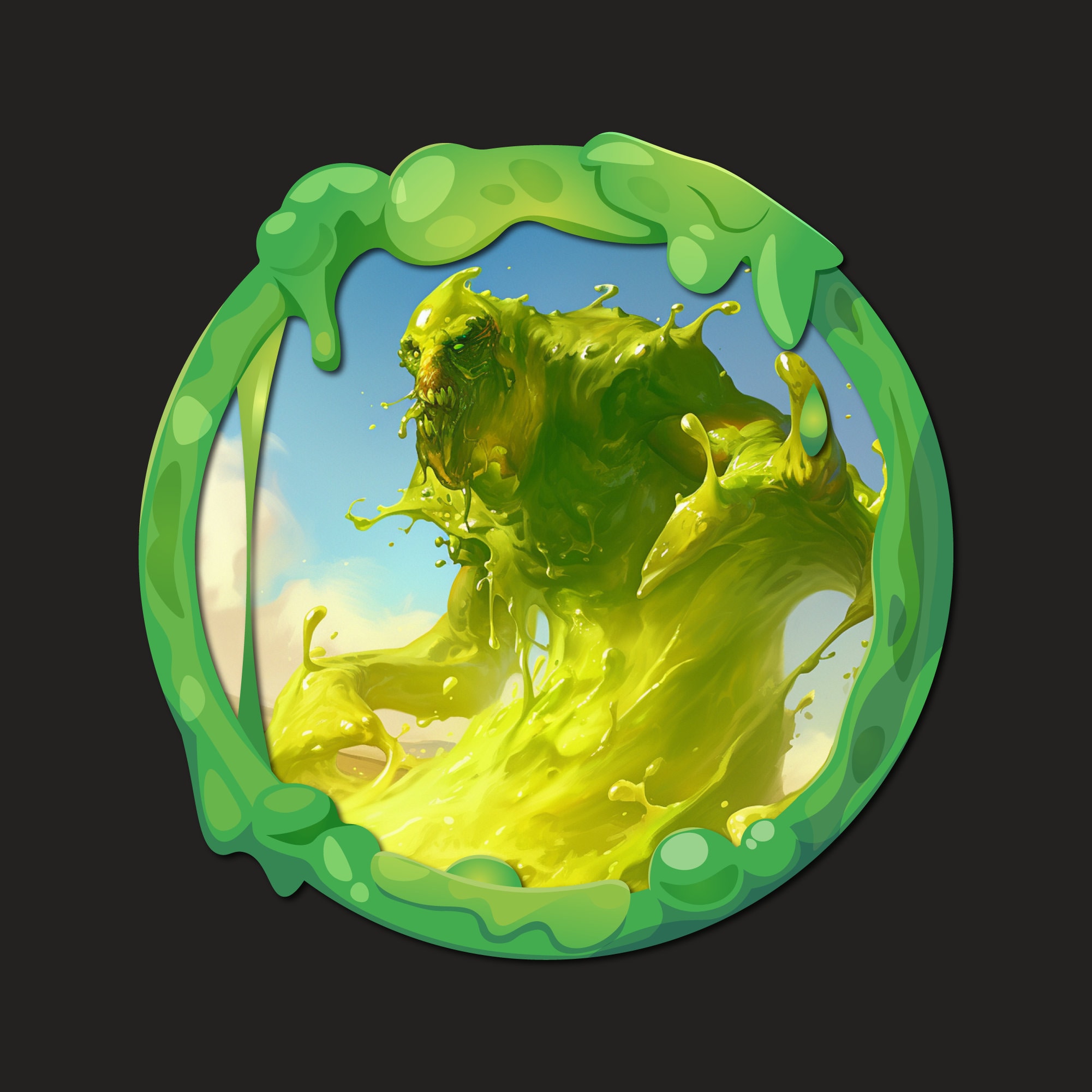 Green Slime Border, Frame for Digital Tokens. Use Them on Your Favorite ...