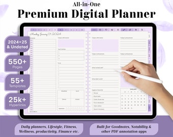 Digital Planner iPad 2024 & 2025! Plus Undated, Ipad, Goodnotes ...
