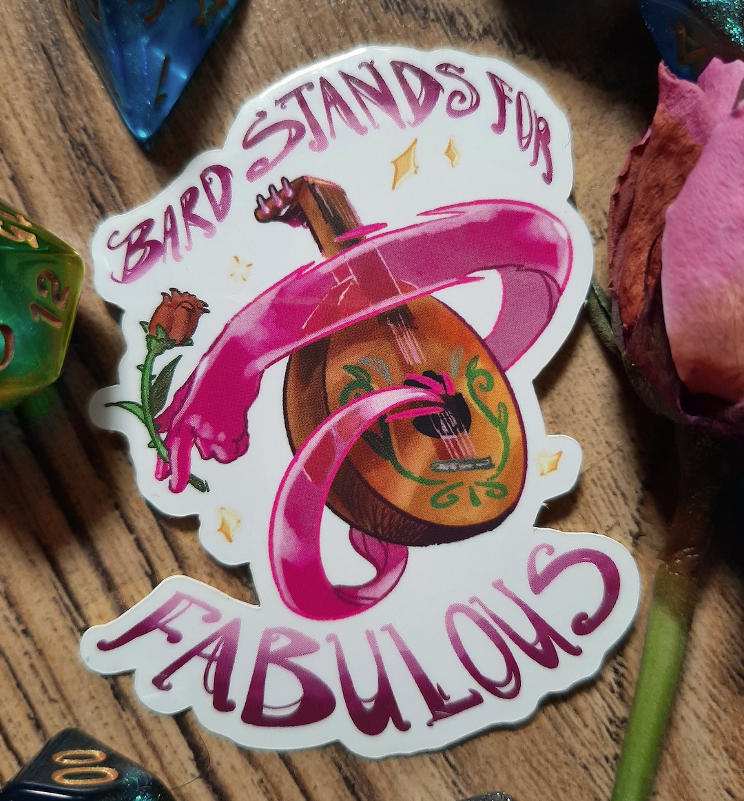 Dnd Decal, Bard, Dungeon and Dragon Vinyl Sticker - Etsy