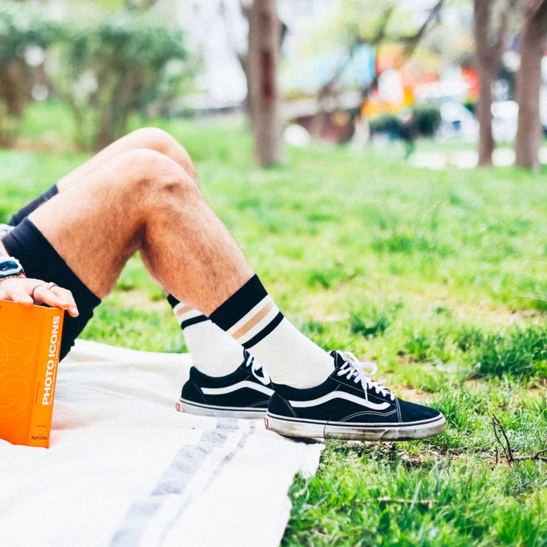 Retro Athletic Crew Socks, Sports Socks, 4 Pairs 80s Socks, İdeal Gift ...