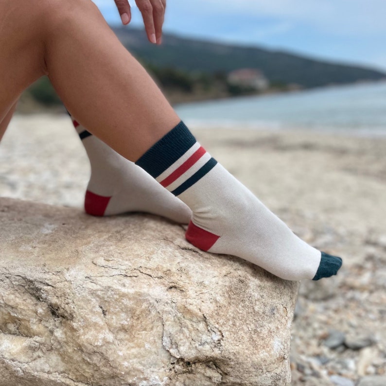 Retro Athletic Crew Socks, Sports Socks, 4 Pairs 80s Socks, İdeal Gift ...
