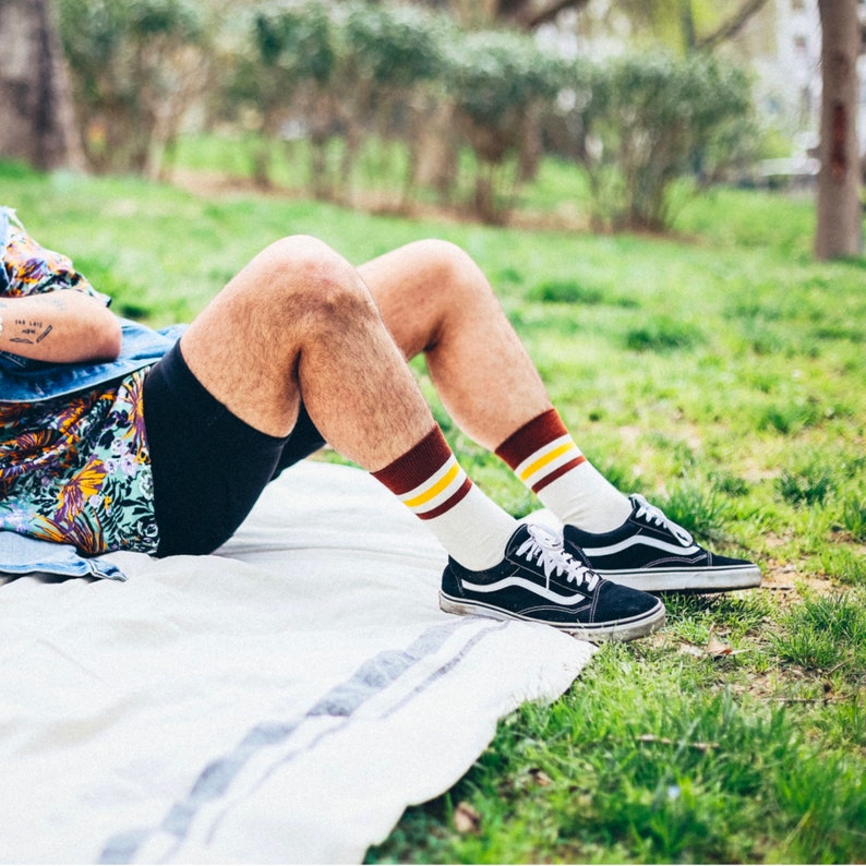 Retro Athletic Crew Socks, Sports Socks, 4 Pairs 80s Socks, İdeal Gift ...