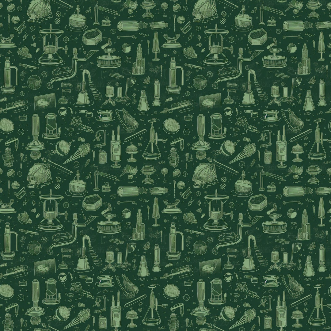 Educational Chalkboard Science Digital Print Seamless Wallpaper and ...