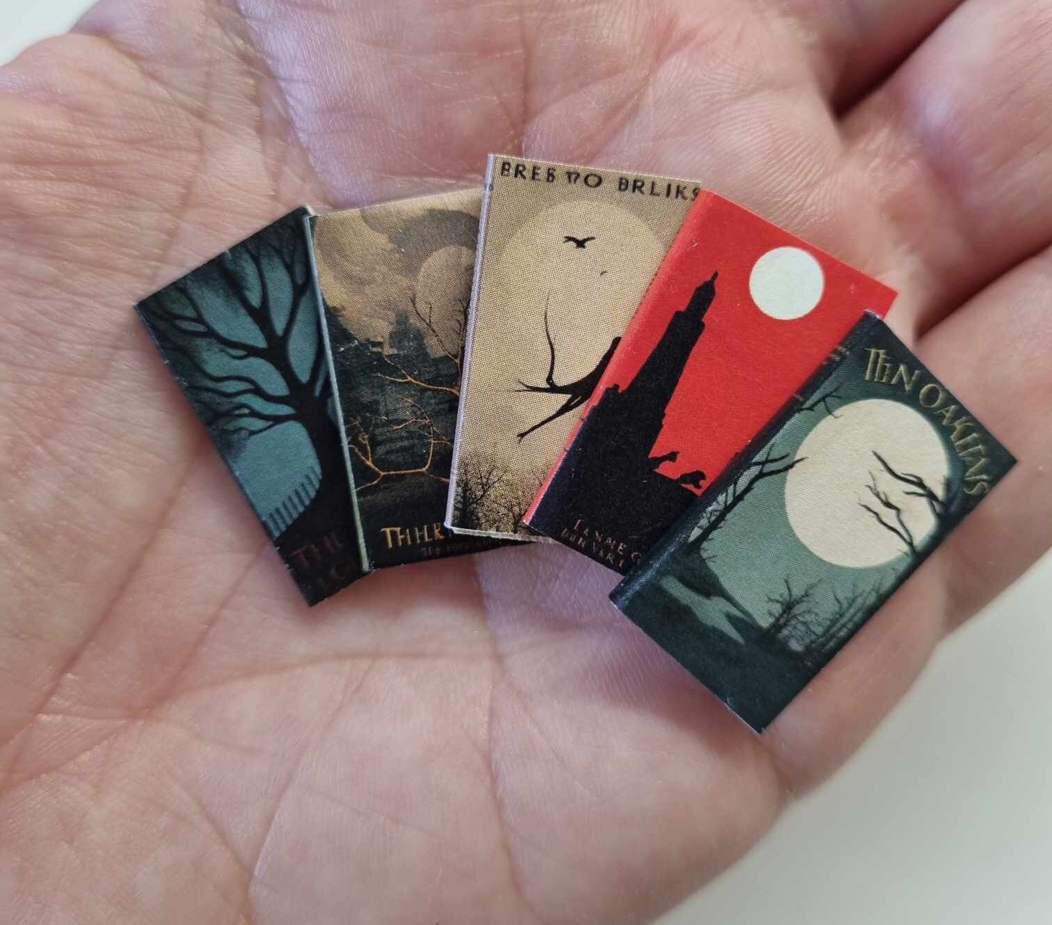 Miniature Spooky Printable Book Covers / 13 Different Book Covers ...