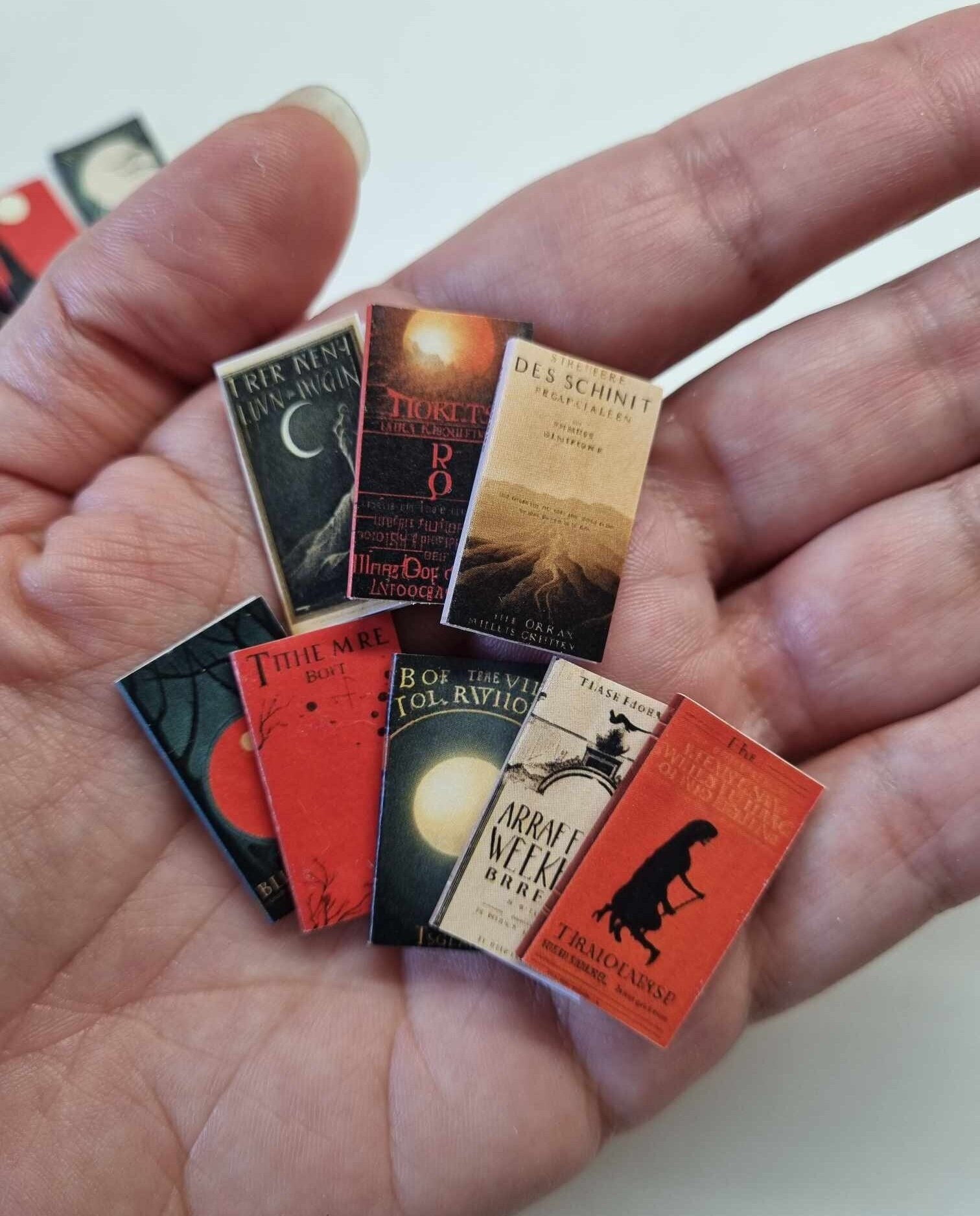 Miniature Spooky Printable Book Covers / 13 Different Book Covers ...