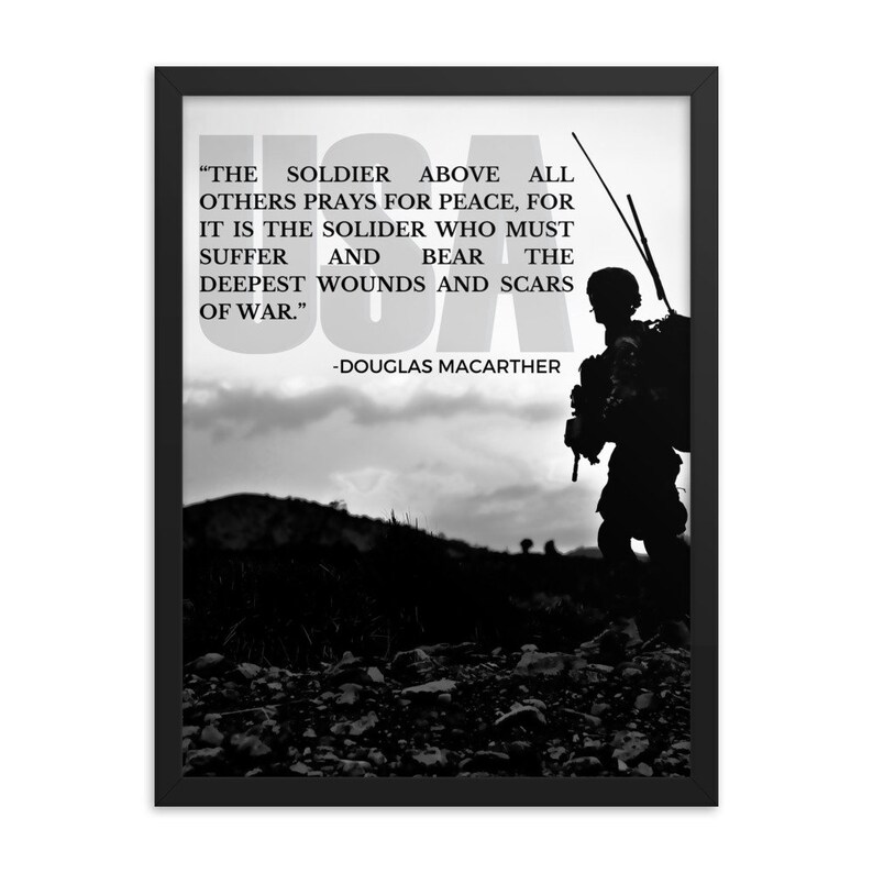General Macarthur Quote Veteran Gift Veteran's Day Gift Veteran Art ...