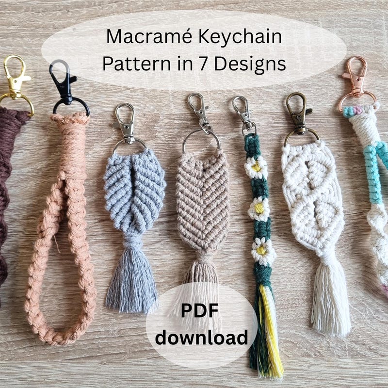 Macrame Keychain - Etsy