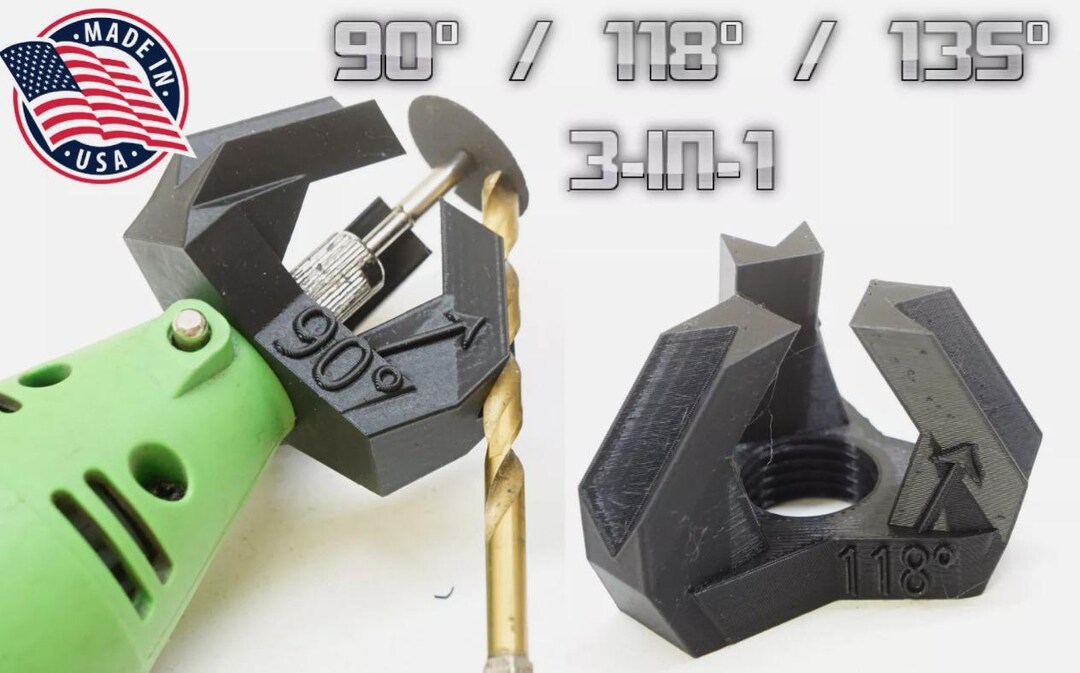 Drill Bit Sharpener Guide W/ 3 Angles for Dremel Rotary Tool (M19-2 ...