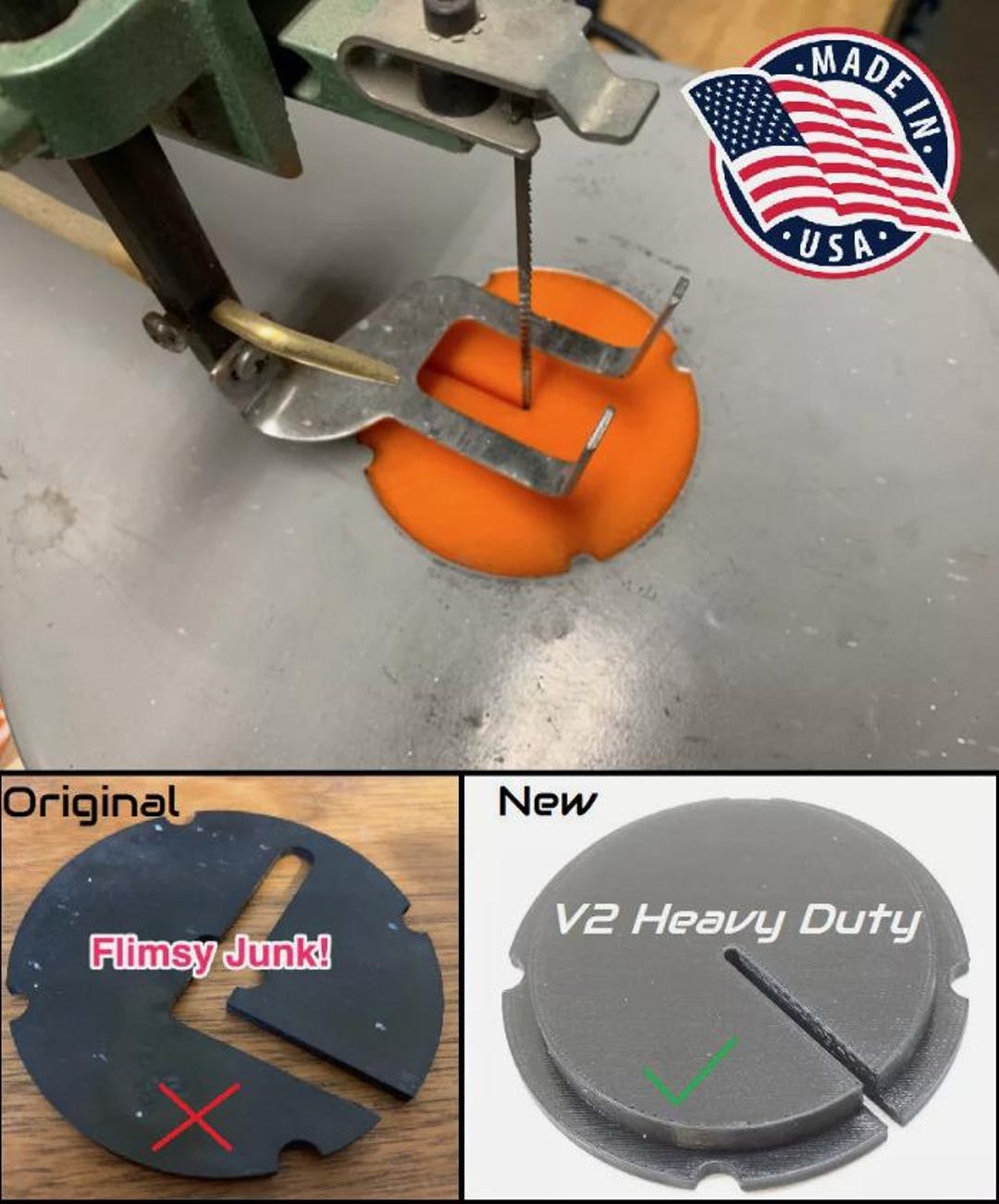 Scroll Saw Table Insert for Harbor Freight 16" & Central Machinery ...