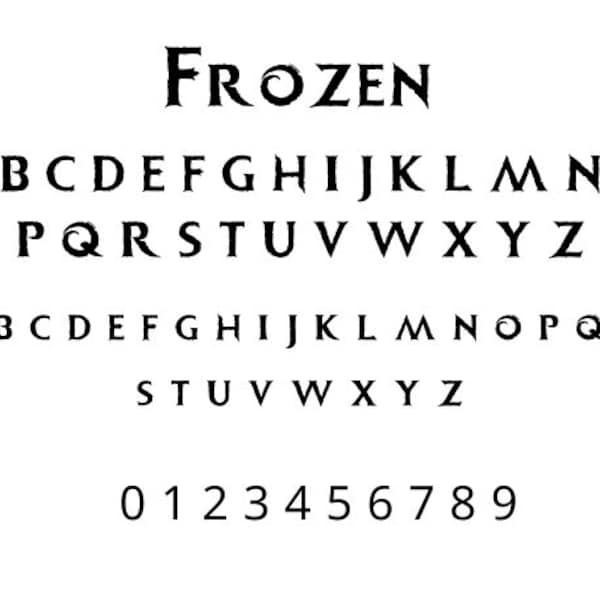 Frozen Font - Etsy
