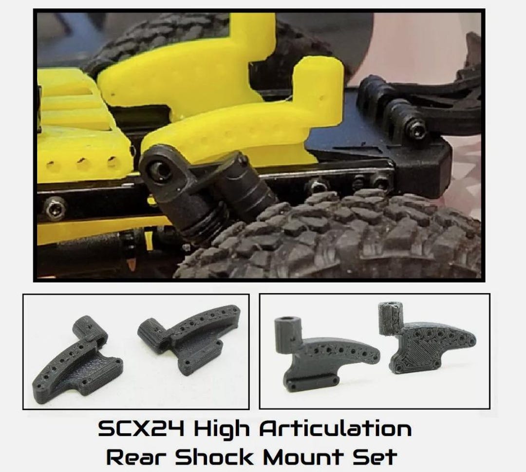 High Articulation Rear Shock Mount Tower Set for Axial SCX24 1/24 Micro ...