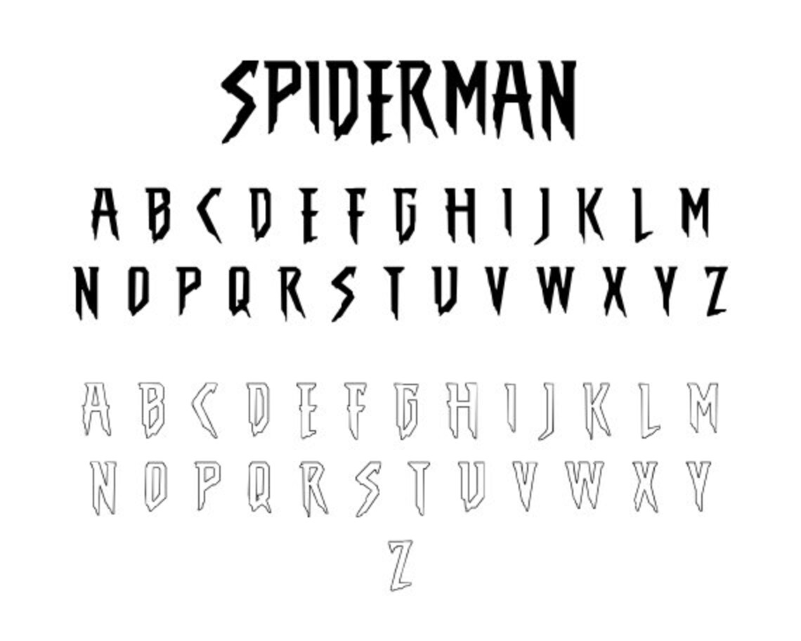 Spider Font, Man Font, Spider Svg, Man Svg, Spider Font Svg, Spider ...