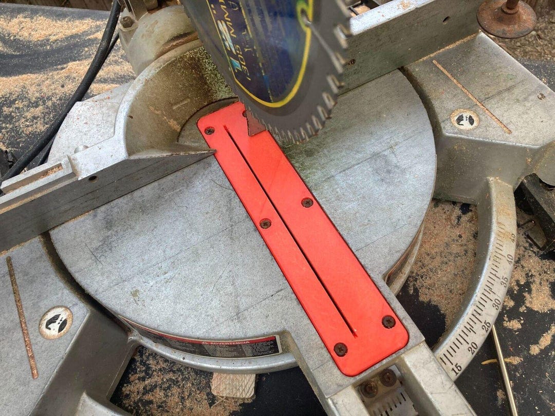 Zero Clearance Throat Plate Insert for Delta 36-235 Compound Miter Saw ...