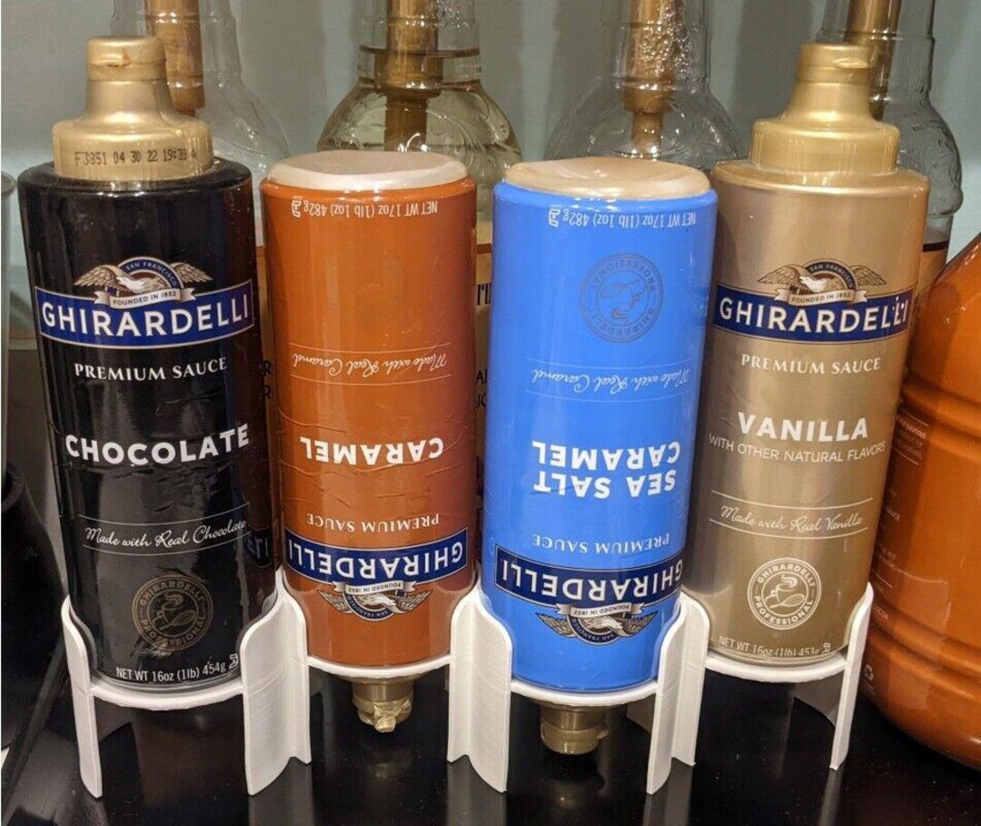 4-bottle Syrup Rack Holder Upsidedown for Ghirardelli and Torani ...