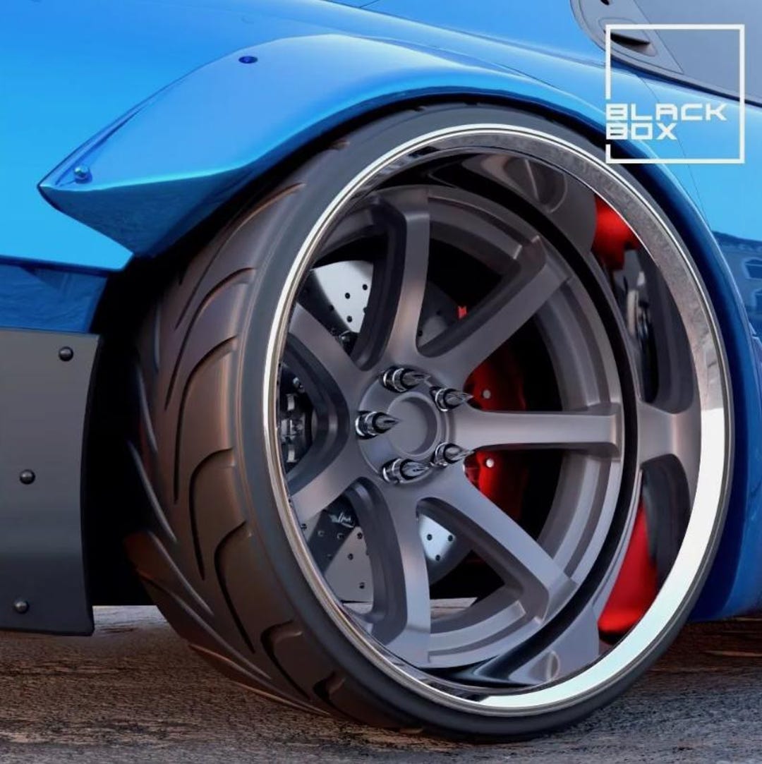 1/24 1/25 Scale Model Wheels,gen R Spiked Lugs Front and Rear Set - Etsy