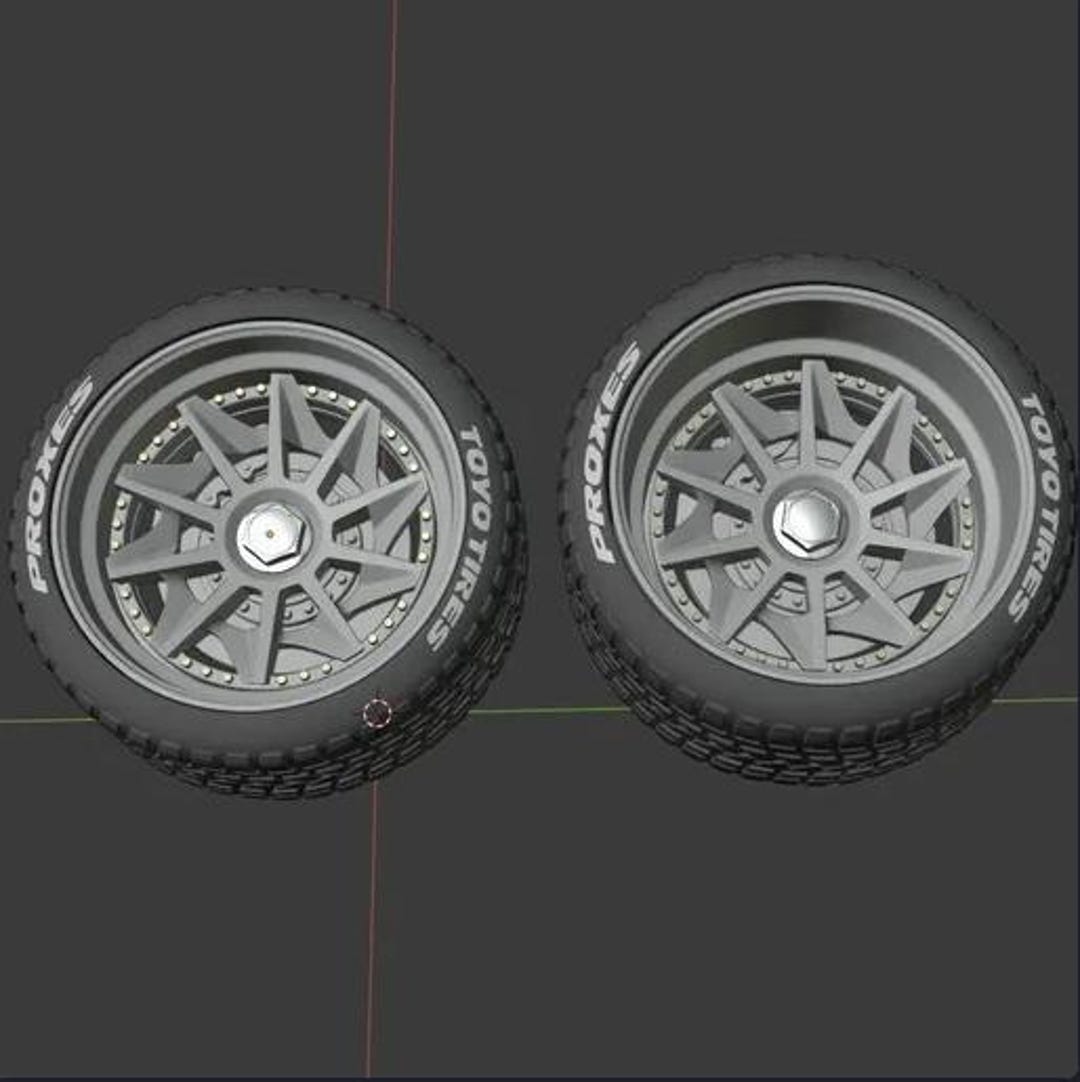 1/24 1/25 Scale Model Wheels RWB CVT Style Front and Rear Set Resin ...