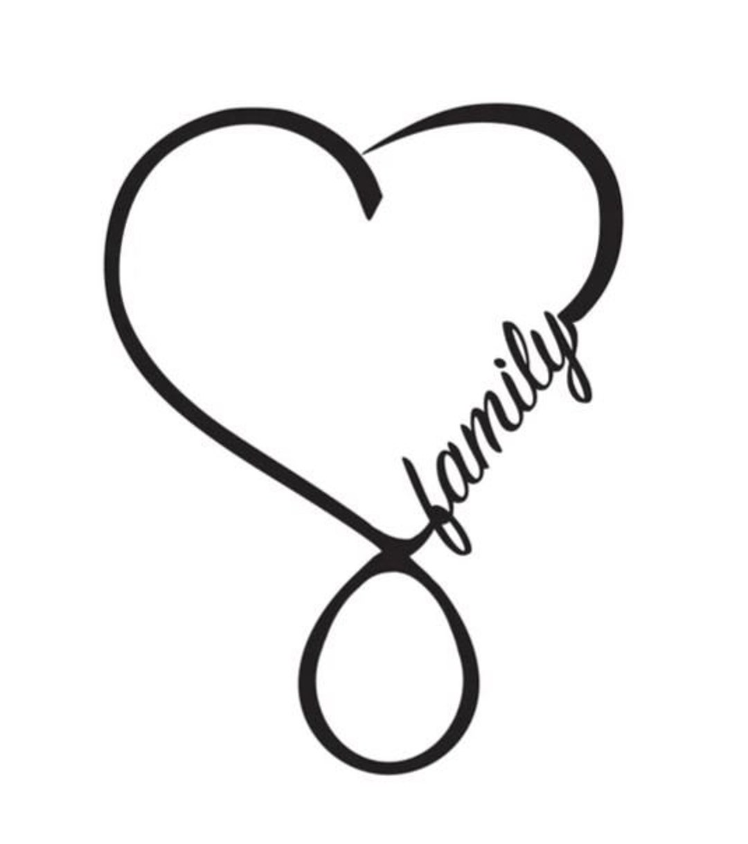 Infinity Family Heart Instant Download SVG, PNG, EPS, Dxf, Jpg Digital ...