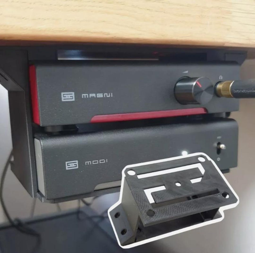 Custom Under Desk Mount Stacking Brackets for Schiit Stack (modi+ ...