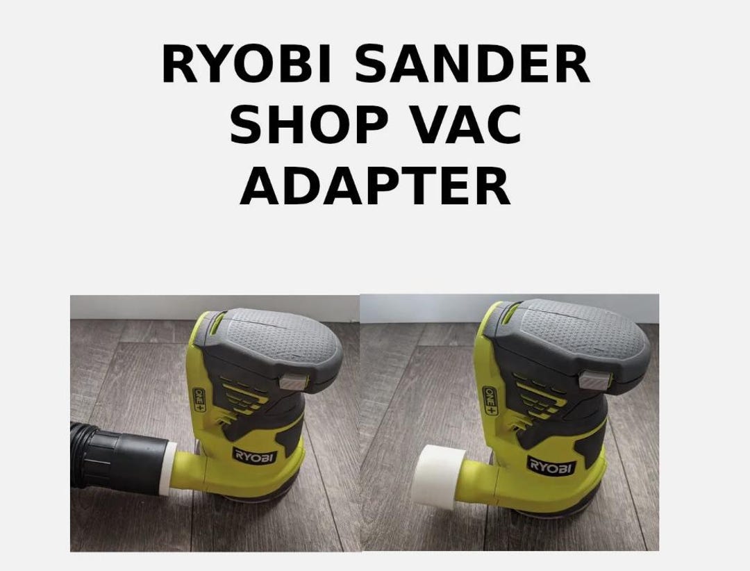 Shop Vacuum Adapter for Ryobi 5" Orbital Sander P411 RS290G Craftsman 2 ...