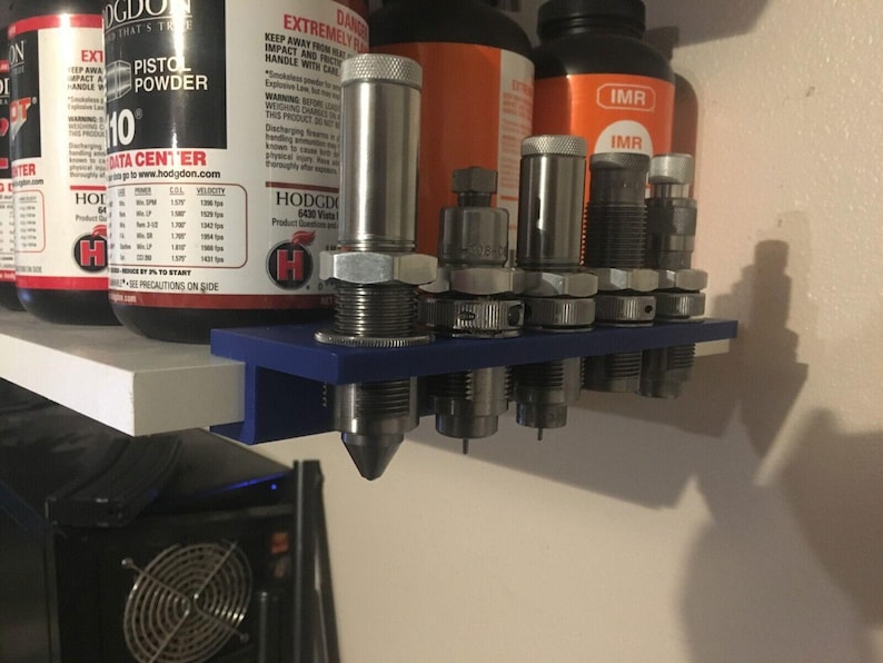 Die Holder Wall Mount Bracket for Lee Breech Lock Rings (holds 5 Dies ...