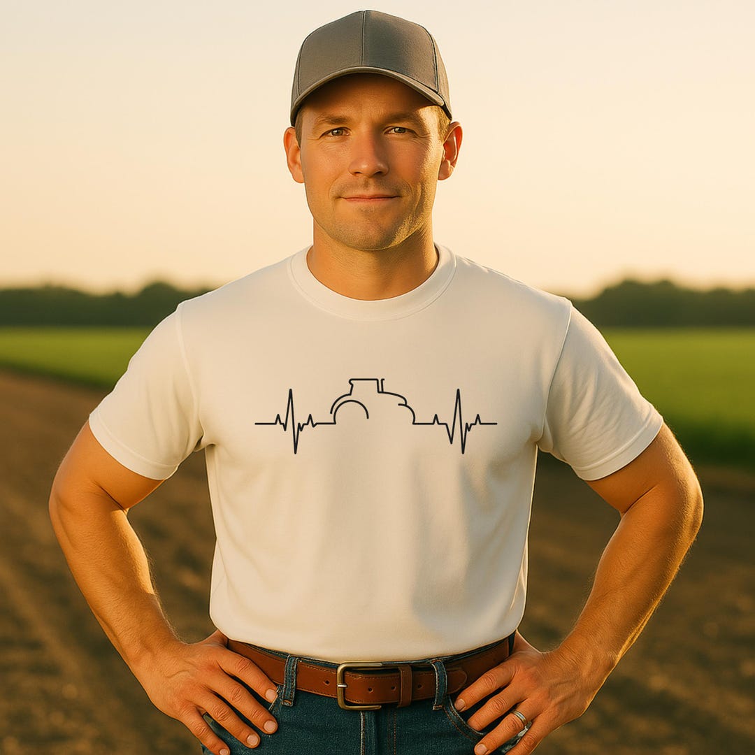 Tractor Heartbeat Printable PNG - Farm Life, Digital Download, Farmer ...