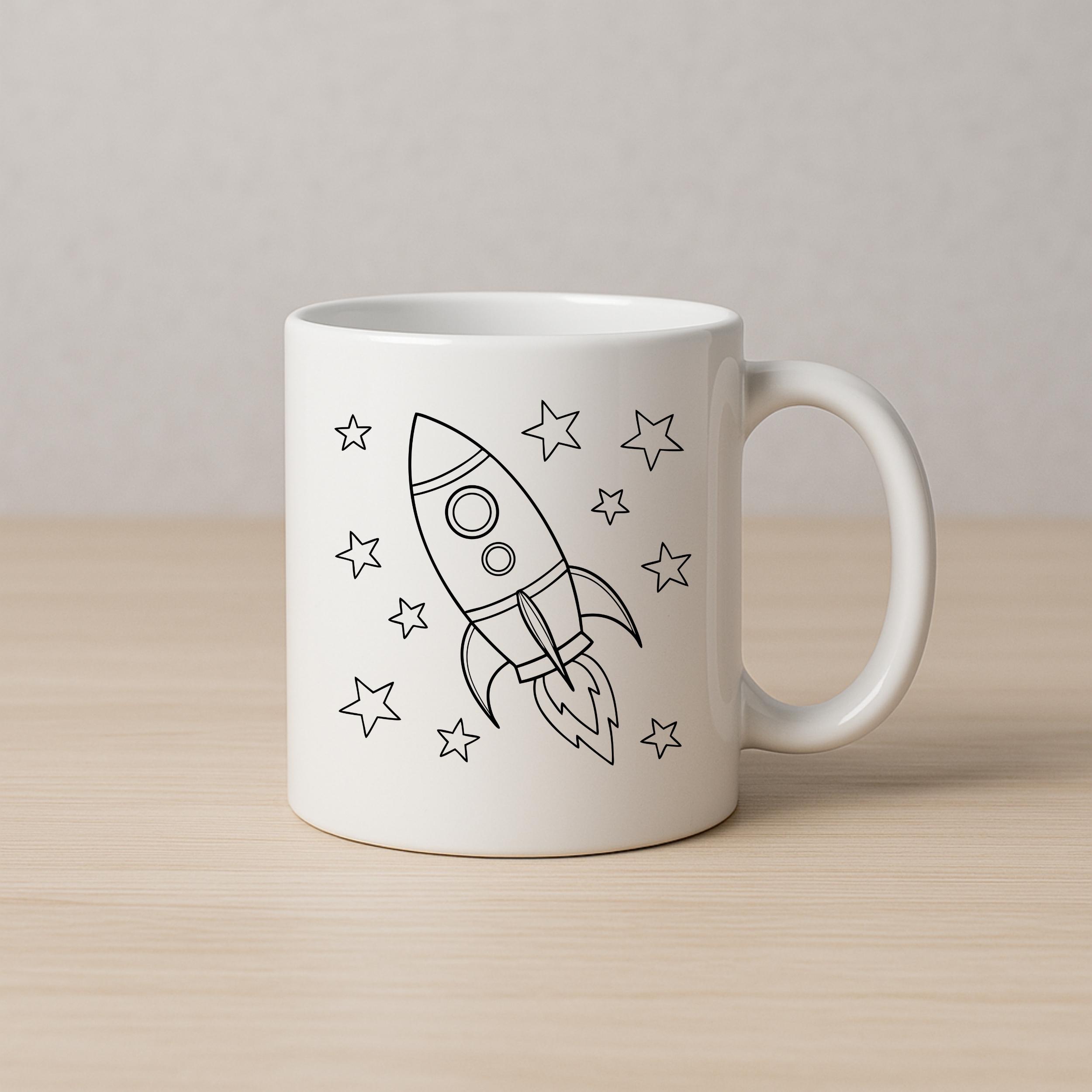 Rocket Ship SVG PNG – Cute Cartoon Space Rocket Clipart, Digital ...