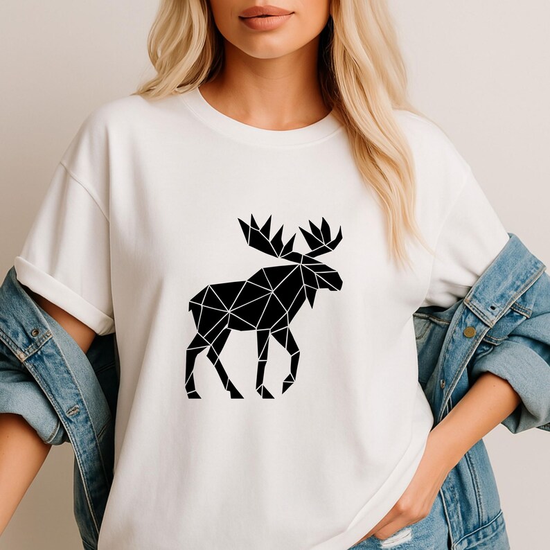 Geometric Moose SVG PNG JPG – Polygon Forest Moose Vector, Abstract ...