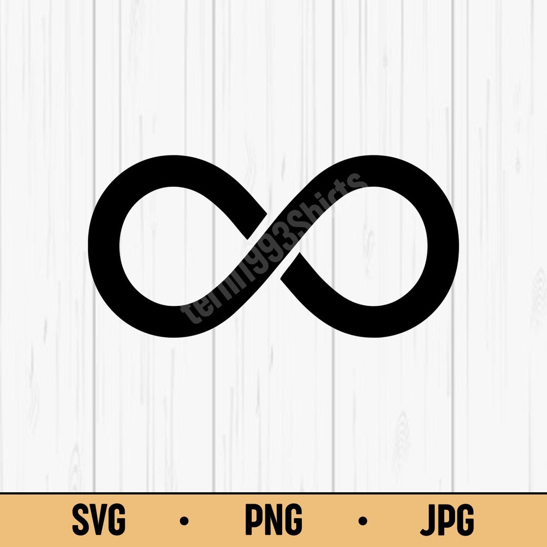 Infinity Symbol SVG PNG JPG – Minimalist Eternity Loop Vector for ...