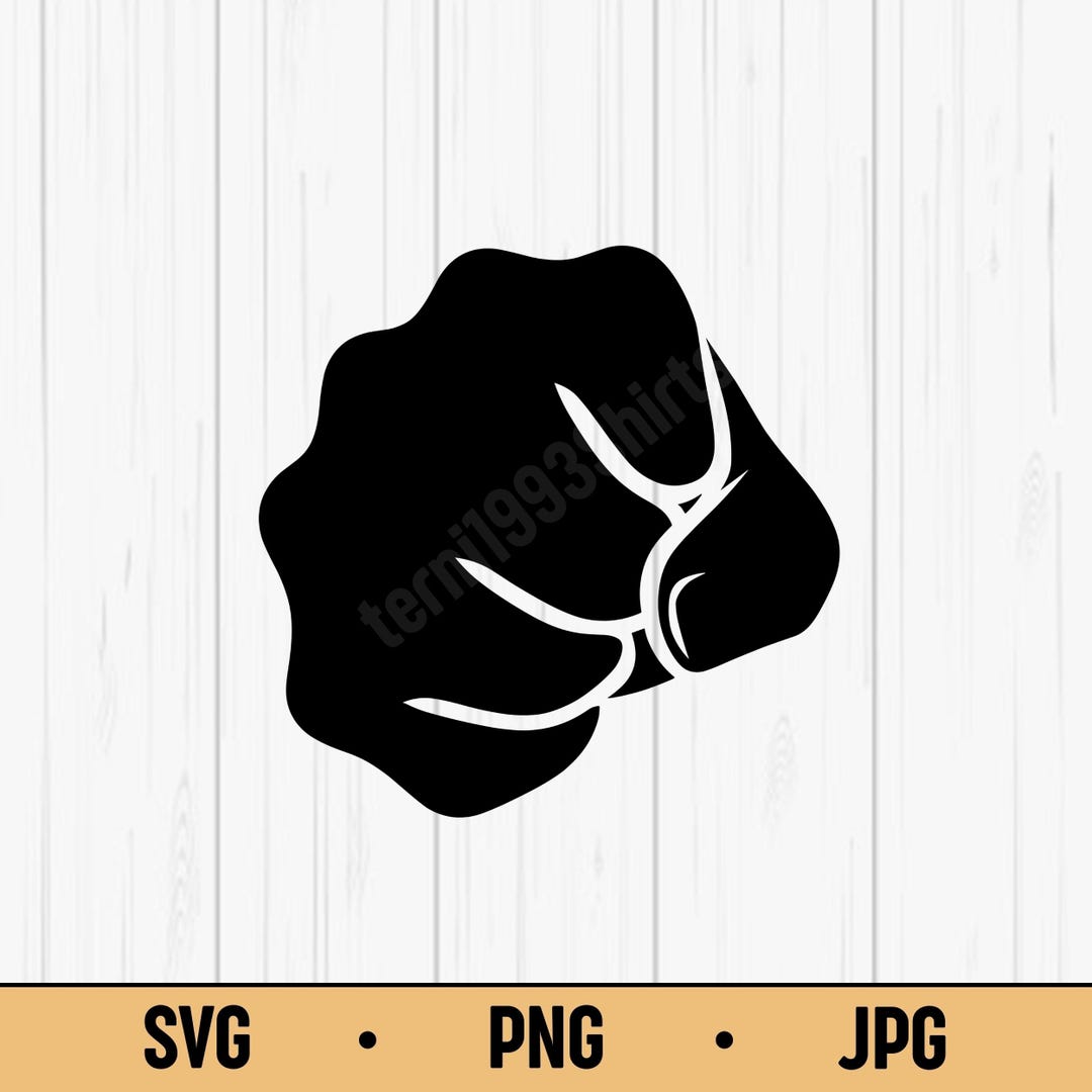 Fist Punch SVG PNG – Power Fist Silhouette Clipart, Bold Hand Punch ...