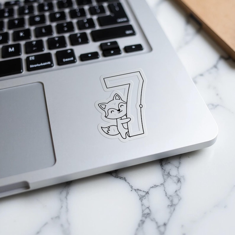 Fox Number 7 Svg Png Eps Dxf, Animal Outline Vector Graphics, Cute Fox ...