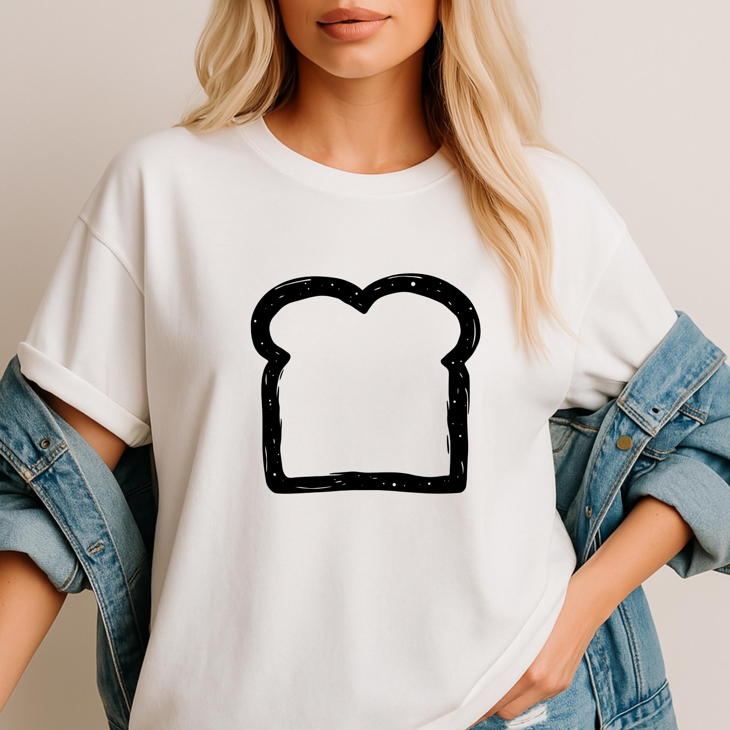 Toast Bread SVG PNG – Hand Drawn Bread Slice Outline Clipart, Cute ...