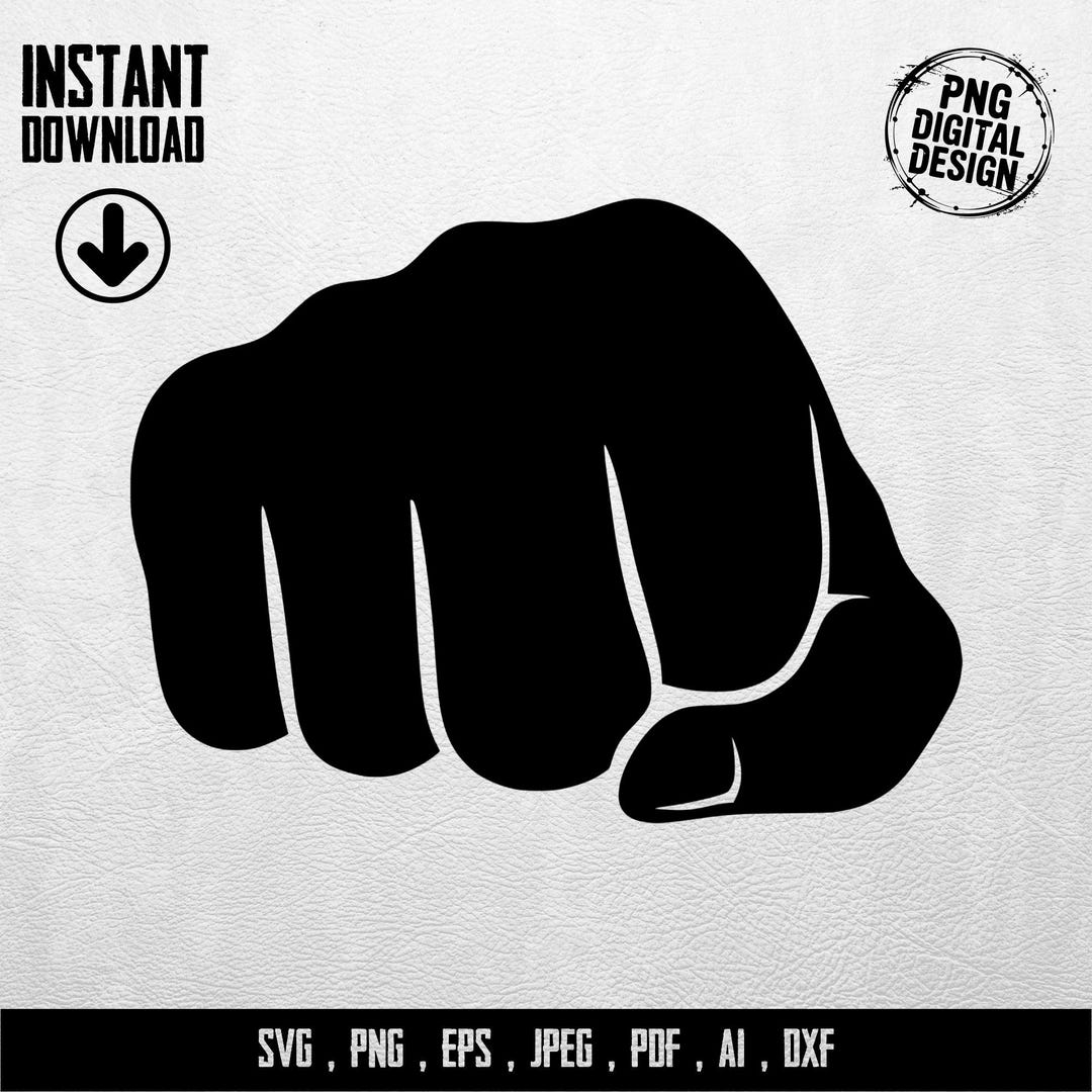 Clenched Fist Digital Art, SVG PNG EPS, Vector Clipart, Fist Bump ...