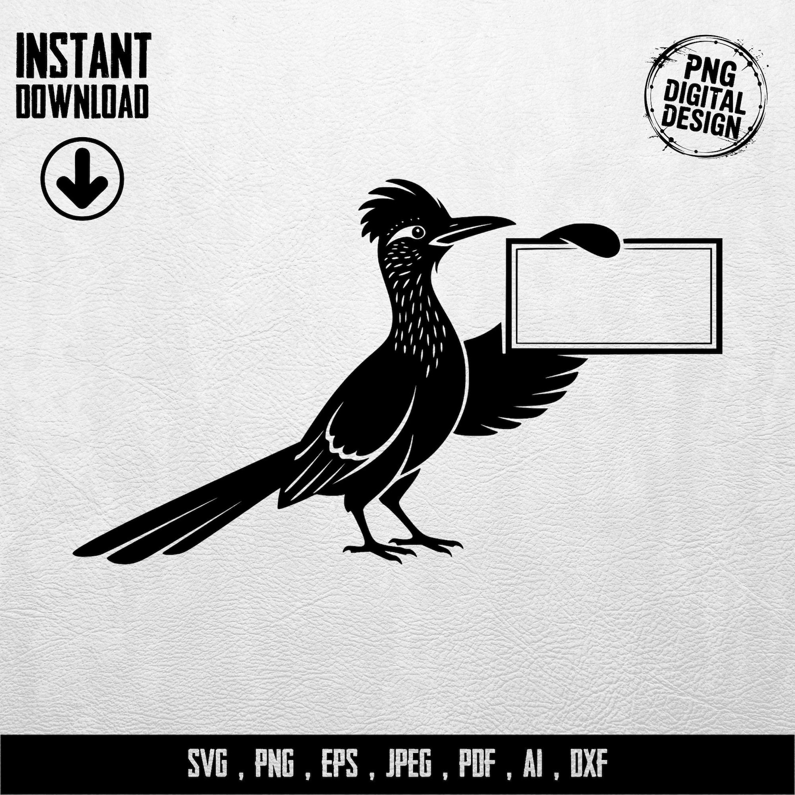 Roadrunner Holding Sign Svg Png Eps Dxf, Cricut, Vector Graphics ...