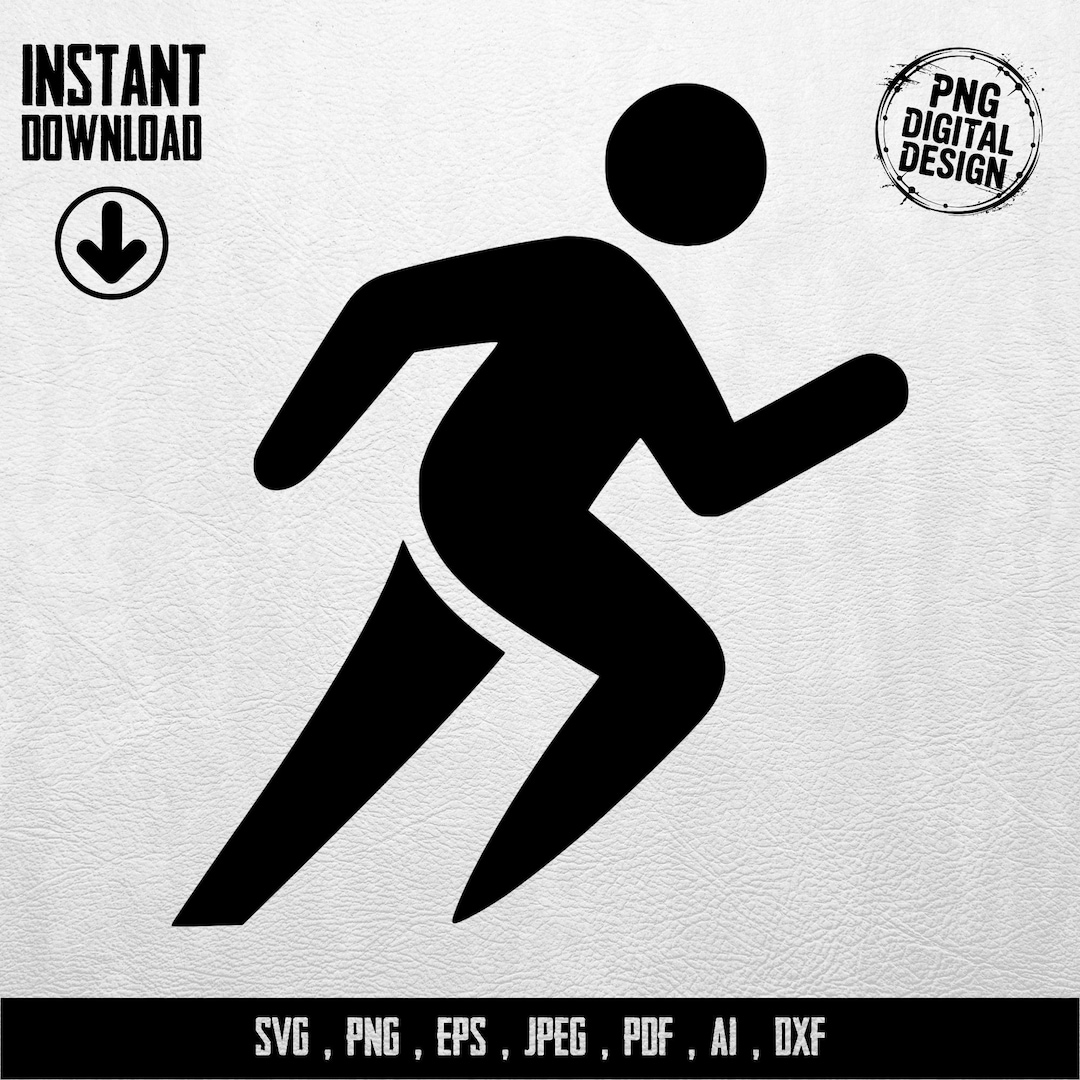 Running Man Digital Files, Runner SVG, Athlete PNG, Sports Clipart ...
