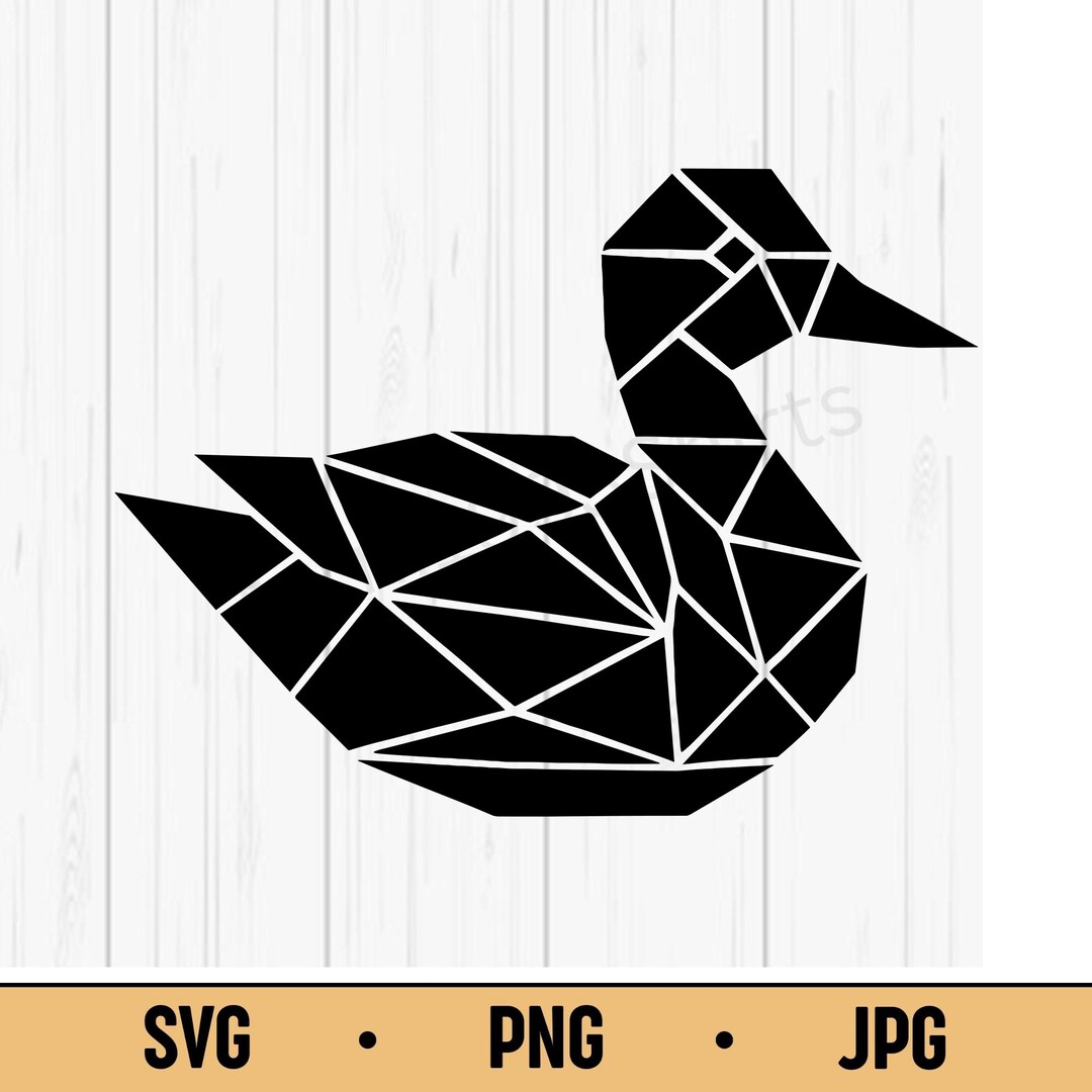 Geometric Duck SVG PNG JPG – Polygon Lake Bird Vector, Abstract ...