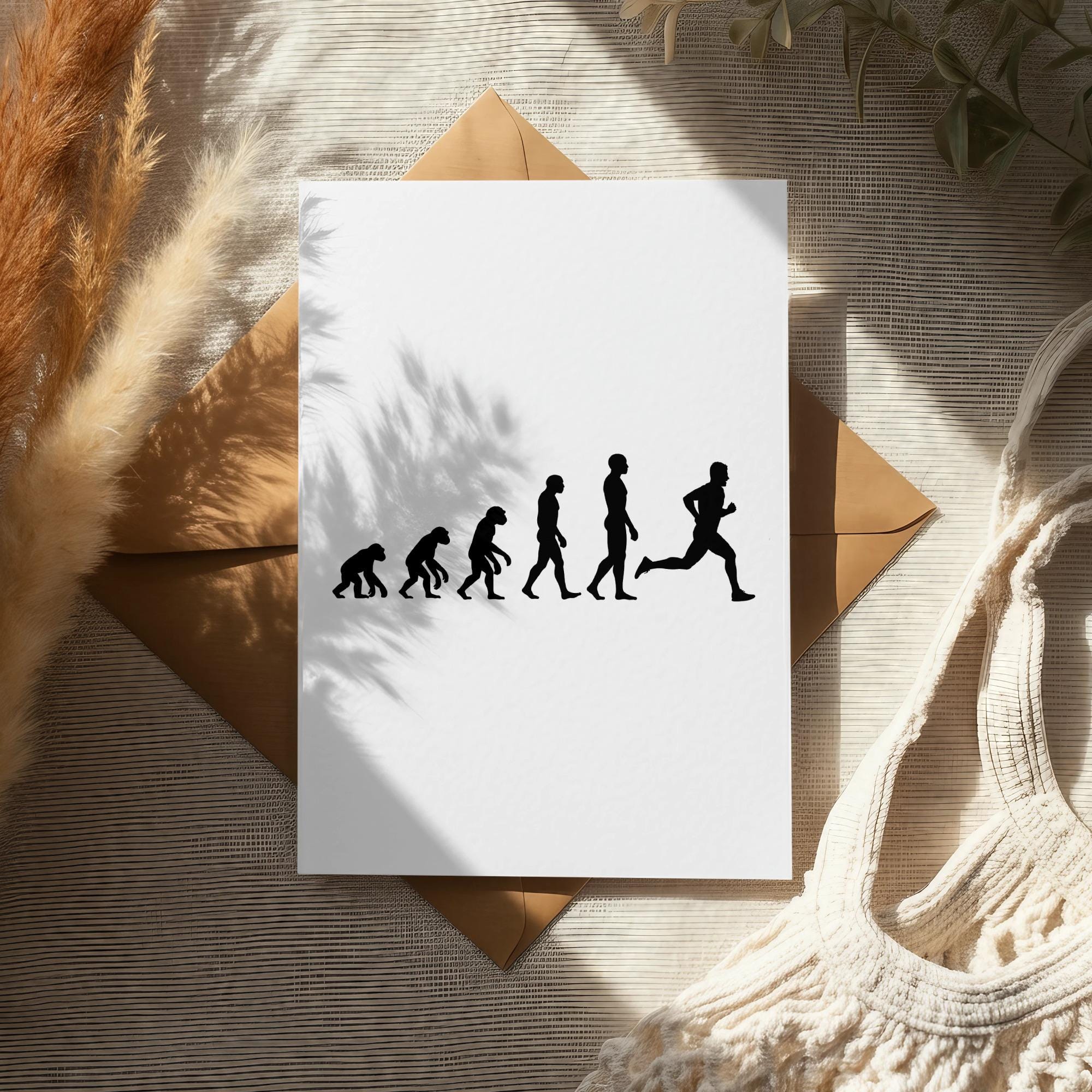 Evolution Digital Running Man Svg Png Eps Dxf, Human Progress File, Gym ...