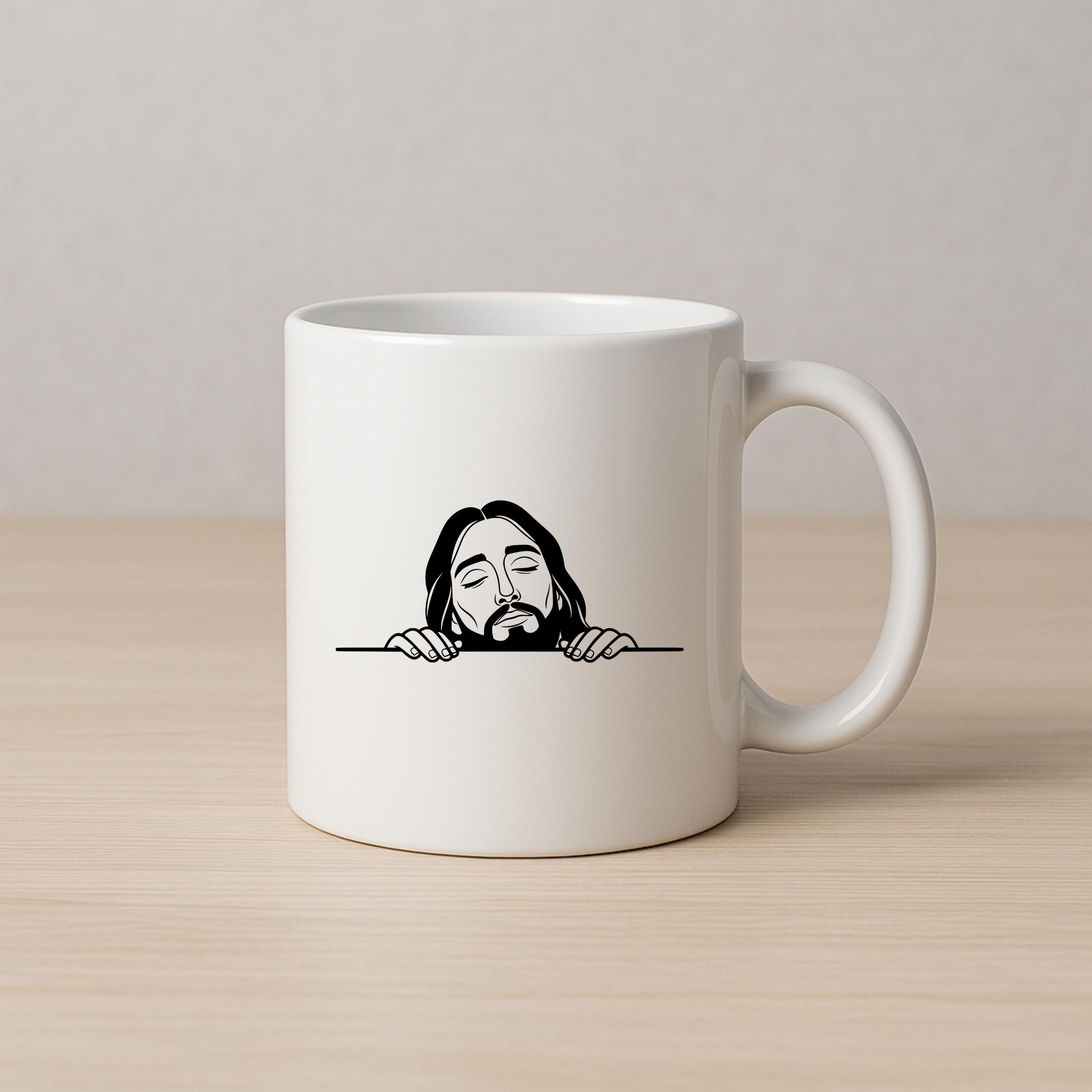 6 Peeking Jesus Svg Png Dxf Eps Pdf Bundle - Funny Religious Christian ...