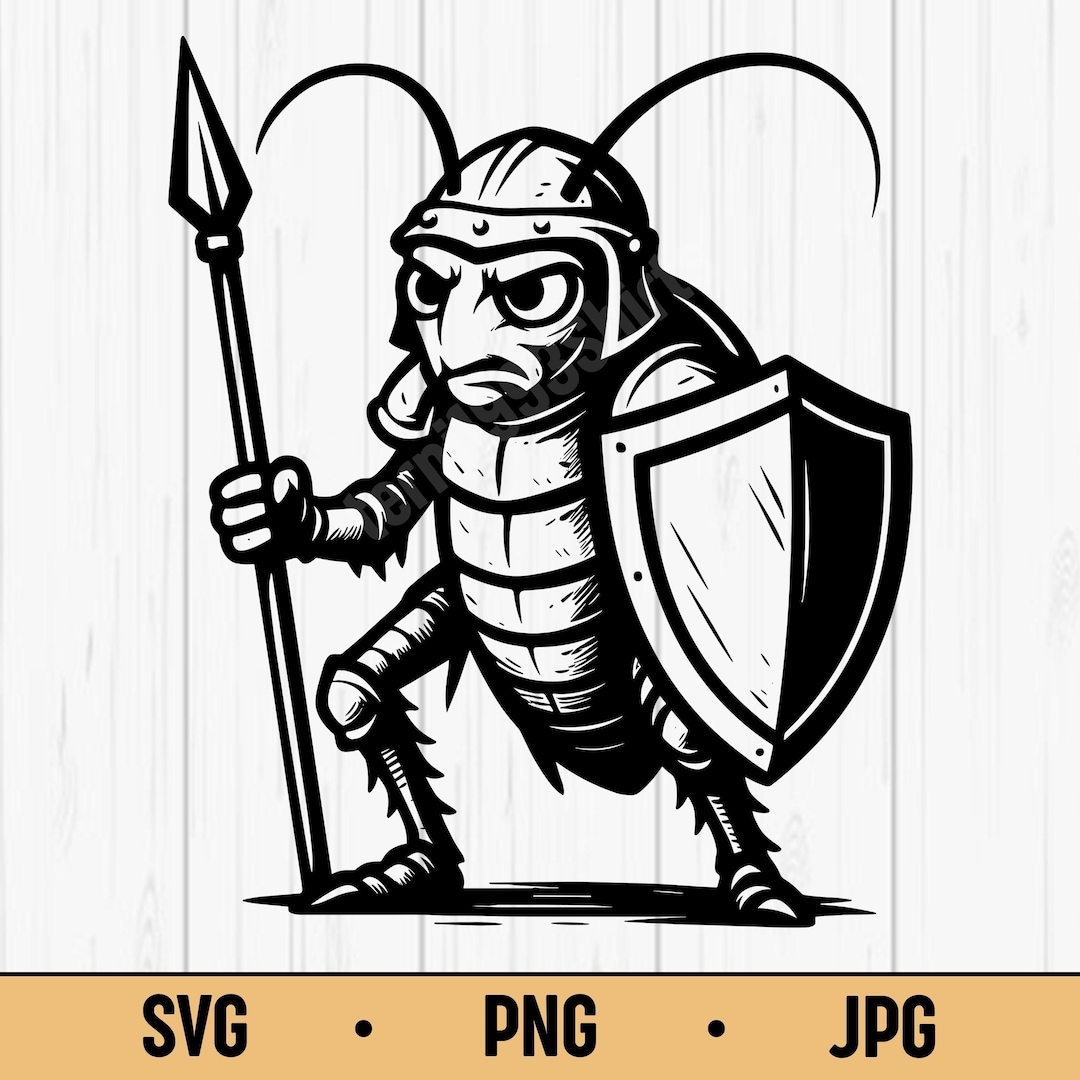 Cockroach Knight - Medieval Warrior Insect Armor Fantasy SVG PNG ...