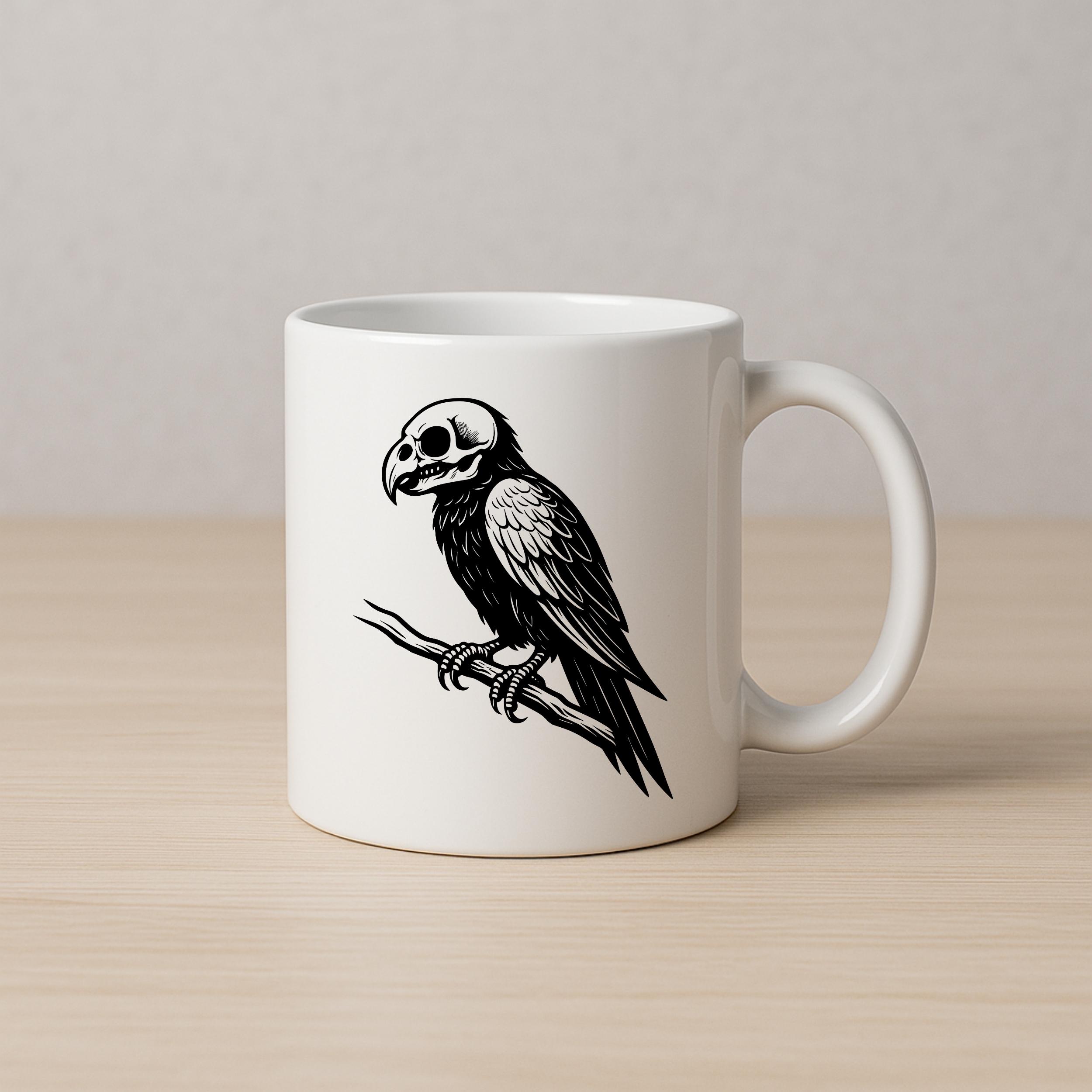 Skeleton Bird SVG PNG JPG – Gothic Bird Skull Vector, Digital Download ...