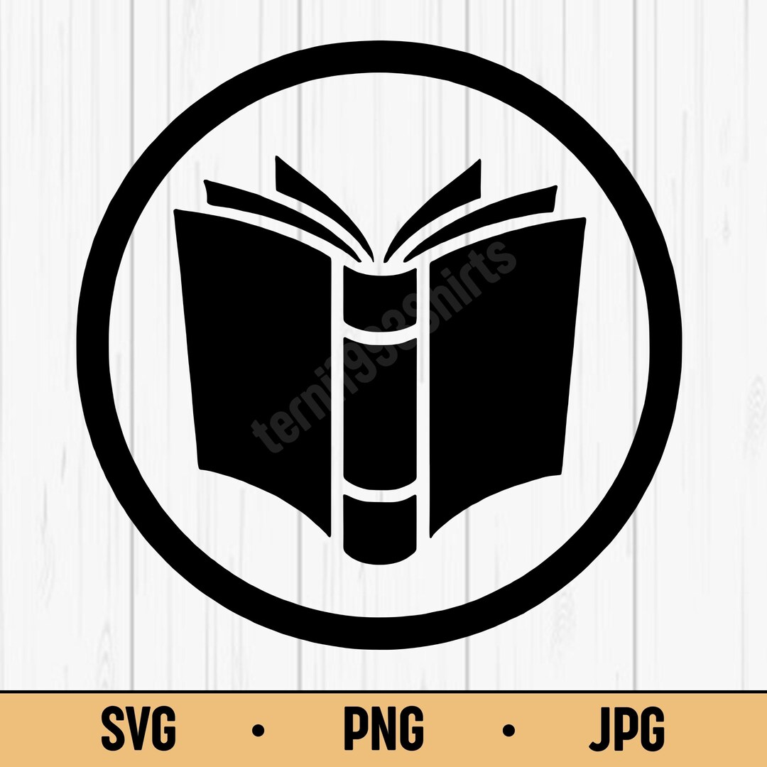 Open Book Logo SVG PNG JPG – Reading Symbol Vector, Digital Download ...