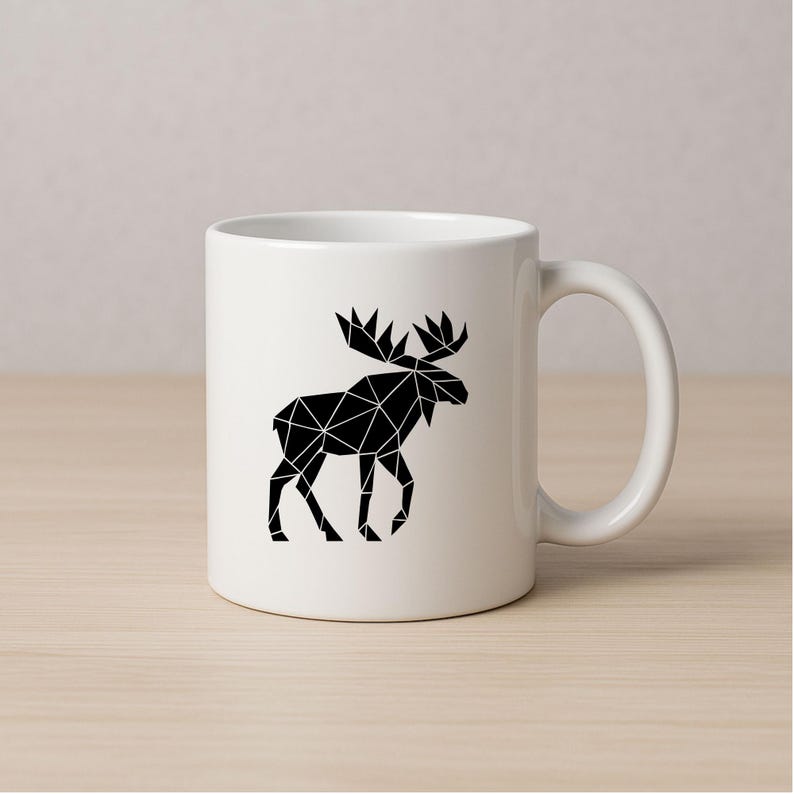 Geometric Moose SVG PNG JPG – Polygon Forest Moose Vector, Abstract ...